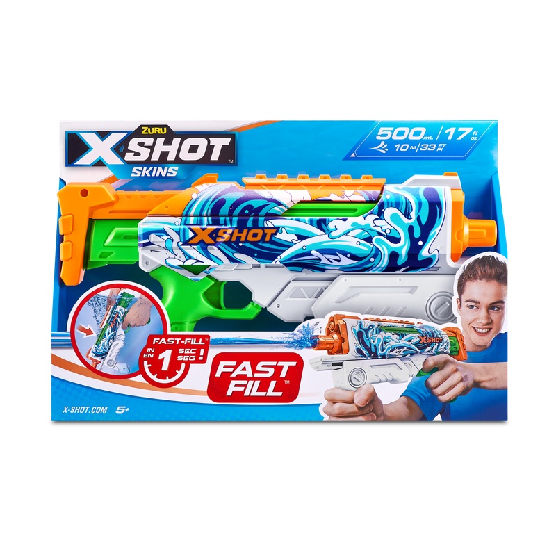 ZURU X Shot Skins Fast Fill Hyperload Water Blaster Waves - Funny ...